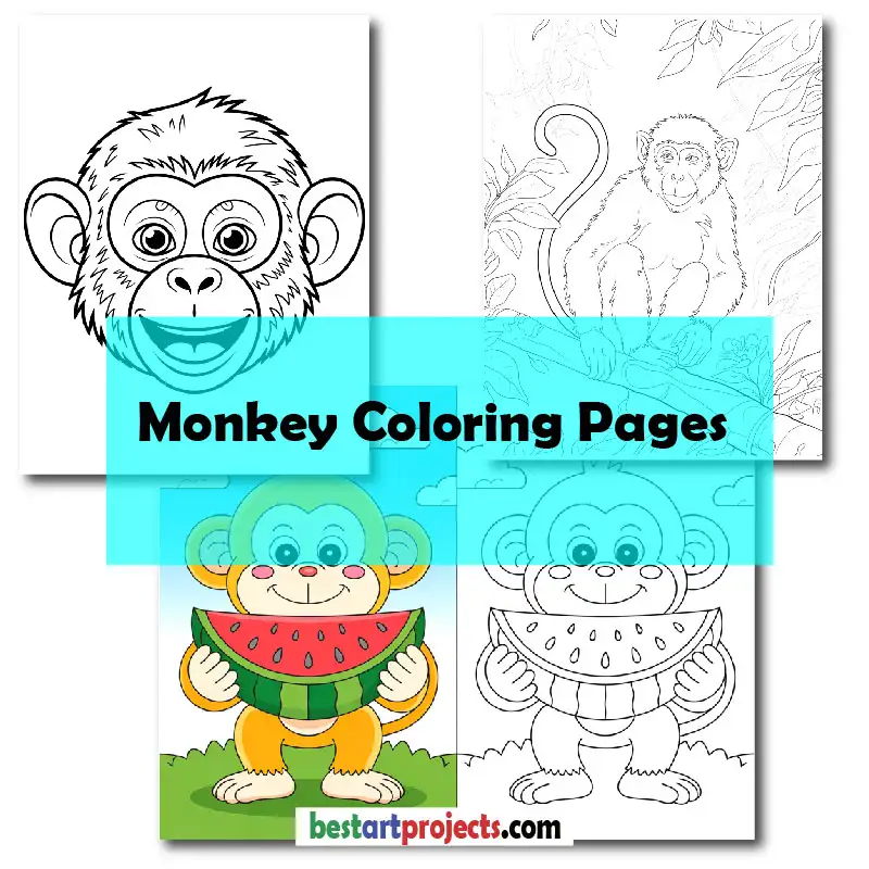45 Free Monkey Coloring Pages (Printable PDFs for Kids & Adults)